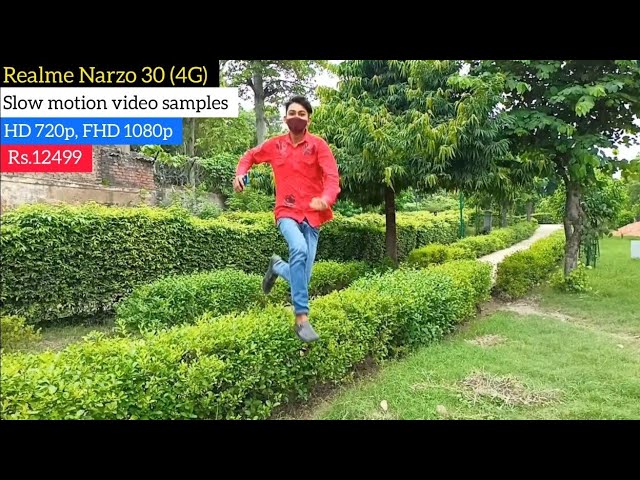 Realme narzo 30 (4G) slow motion video samples | 1080p, 720p | Rs.12499