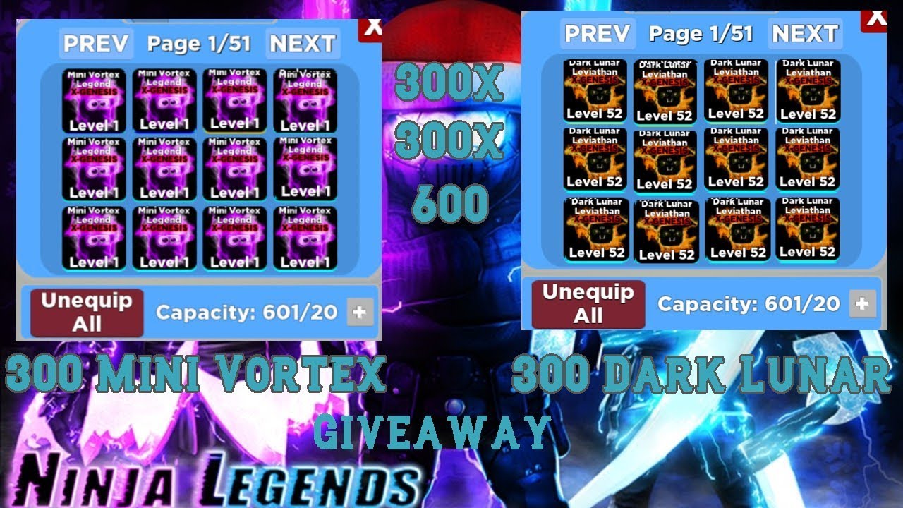 Roblox Ninja legend Live Giveaway X genesis [Giveaway Dark Lunar] - YouTube