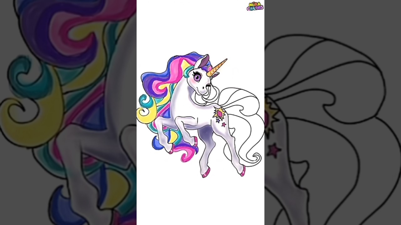 Drawing a beautiful unicorn 🦄. Part 2 - YouTube