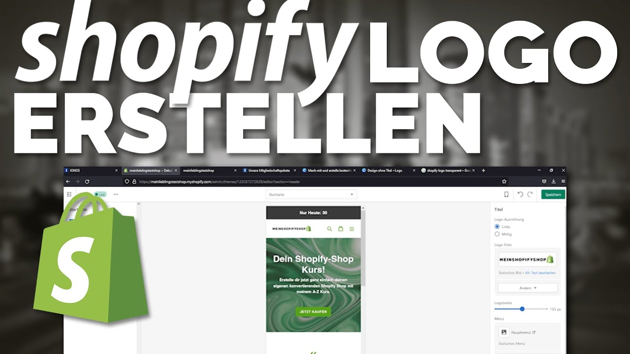 Shopify: Wie ERSTELLE ich das PERFEKTE LOGO?! | professionelles Logo fertig in 5 Minuten ...