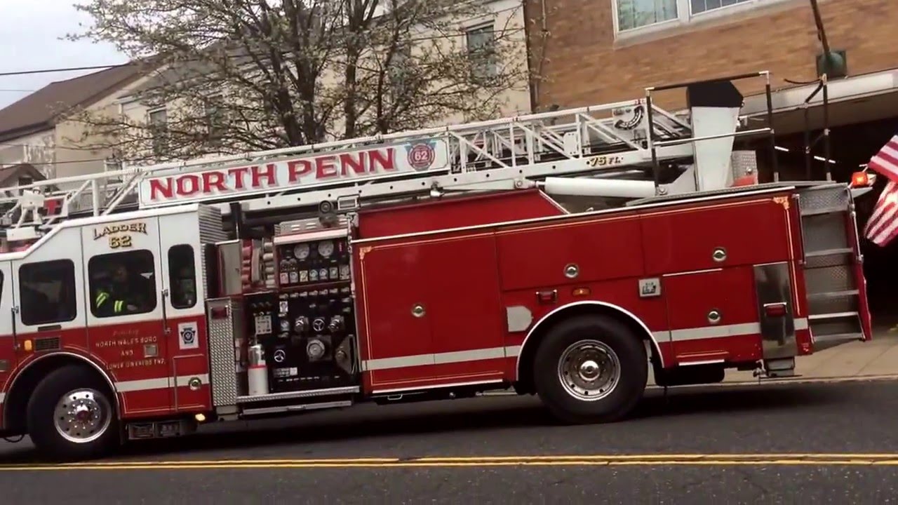 Ladder 62 responding to a building fire in Upper Gwynedd pa - YouTube