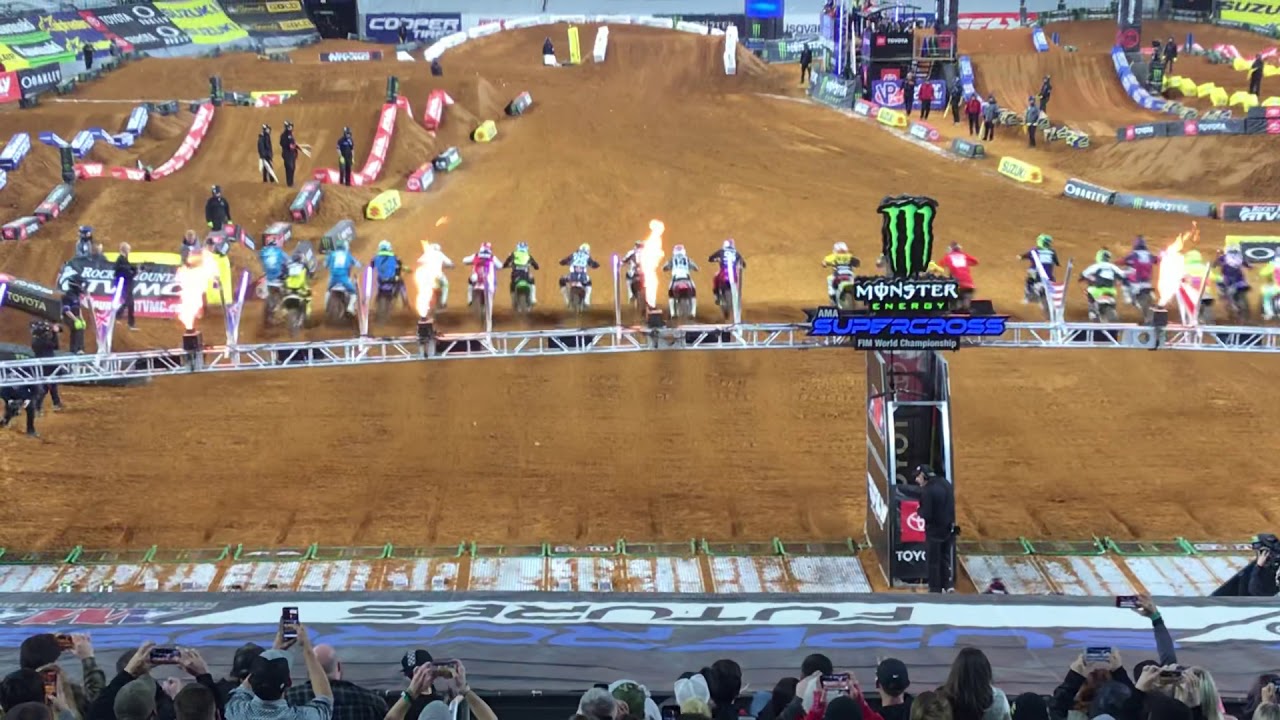 Supercross gate drop. Holeshot Dallas Finals - YouTube