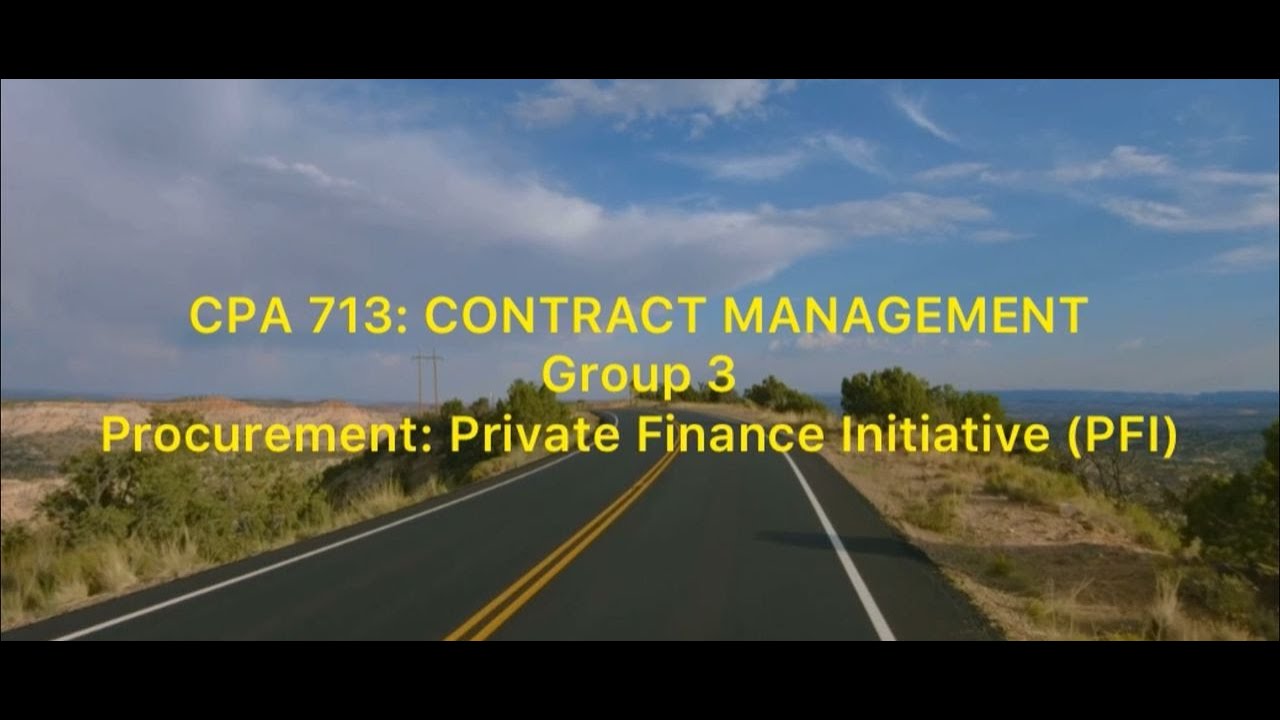 Project Finance Initiative (PFI) Video Presentation | Universiti ...