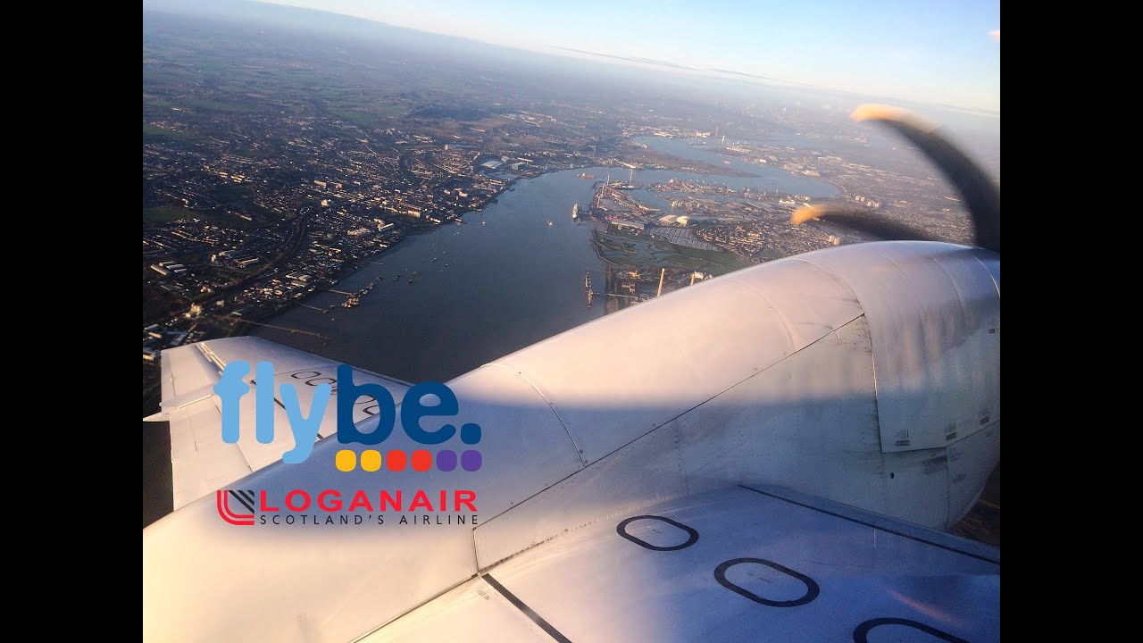 Loganair Saab 2000 Sunrise Landing at London City Airport - YouTube