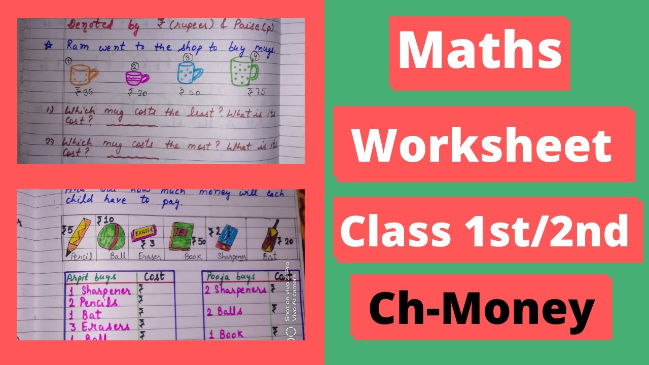 Money chapter for class 1 || Class 1 chapter money | Class 1 Maths ...