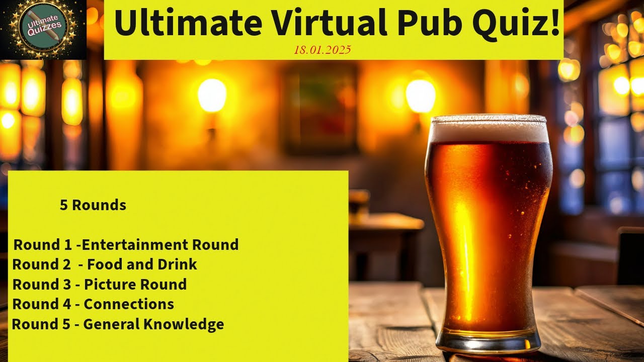 Ultimate Virtual Pub quiz 18 01 2025 - YouTube