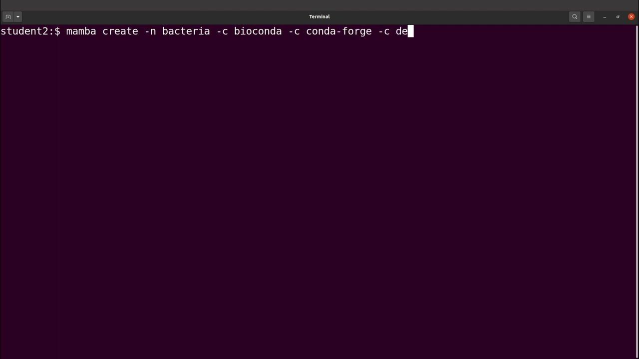 How to Install bacterial genome analysis tools using mamba episode 1 ...