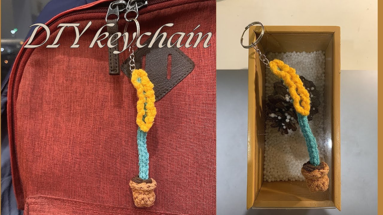 Mini Foxtail Pot Keychain CROCHET TUTORIAL Left Handed 🫲 - YouTube