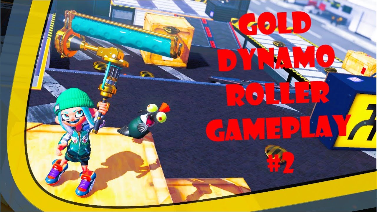 Gold Dynamo Roller Gameplay #2 Splatoon 3 - YouTube