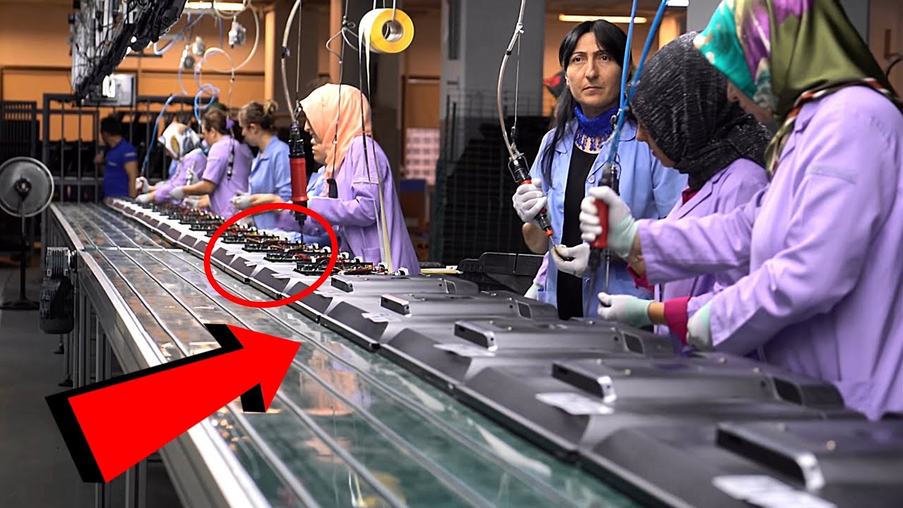 फैक्ट्री में ऐसे बनते है SONY LG SAMSUNG के LED TV | Inside a HUGE ...