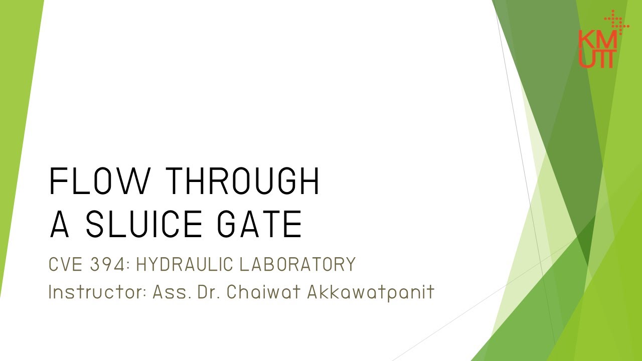 Lab 1: Flow through the sluice gate - YouTube