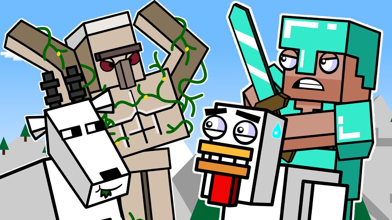 Goat Cannon & Iron Golem Shower Thoughts | Block Squad (Minecraft ...