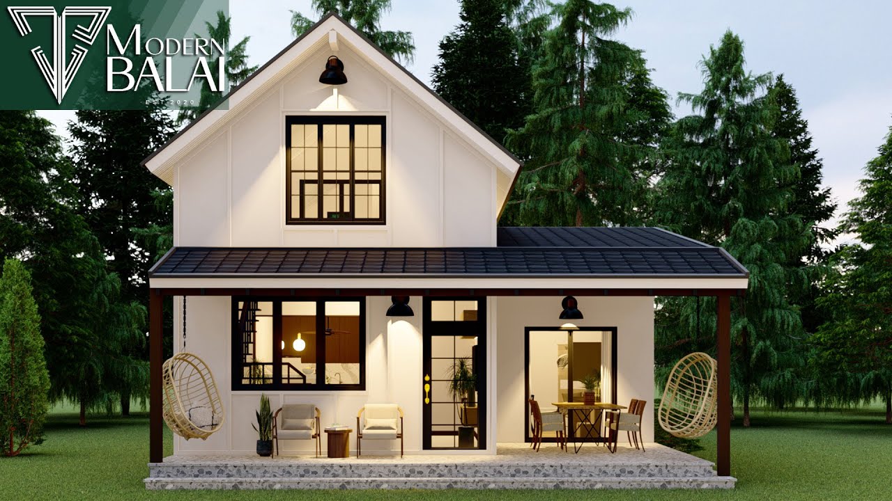 Simple House Design 3-Bedroom Small Farmhouse Idea | 8x12 Meters - YouTube