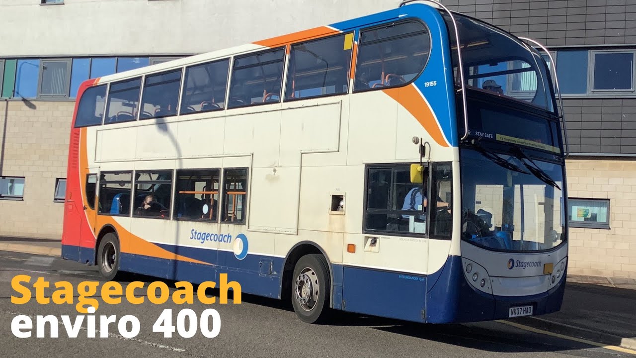 Stagecoach in fife enviro 400 19155 (NK07 HAO) service 33 - YouTube