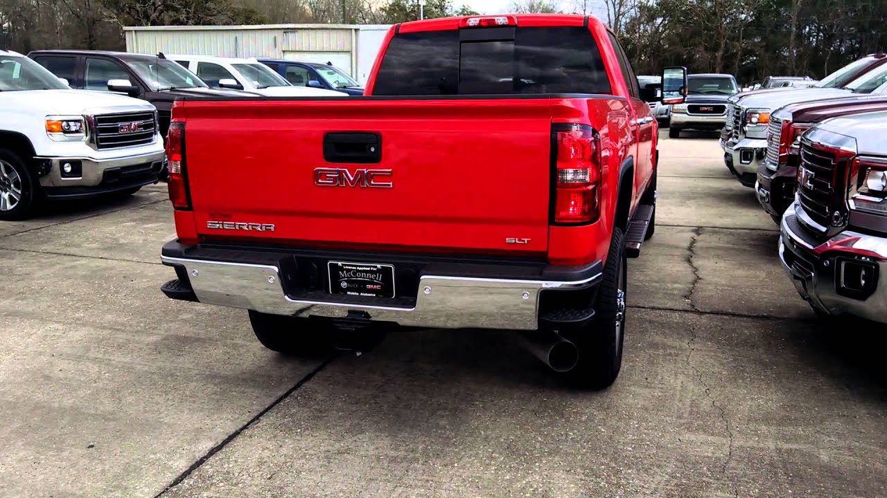 2016 GMC Sierra 2500 red SLT - YouTube