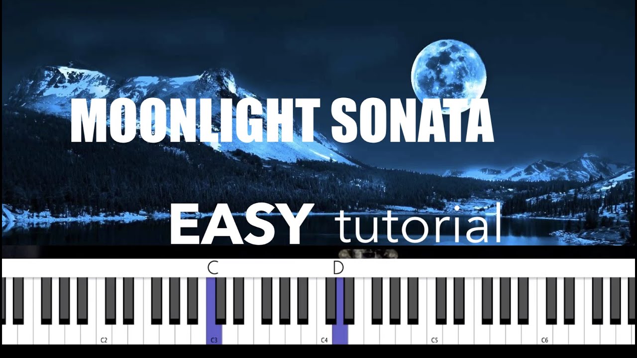 Moonlight Sonata EASY piano tutorial 🌖 Beethoven - YouTube
