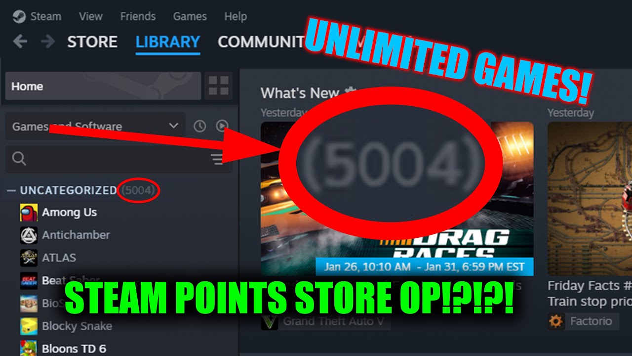 How to use the Steam Points Store to get UNLIMITED FREE GAMES - YouTube