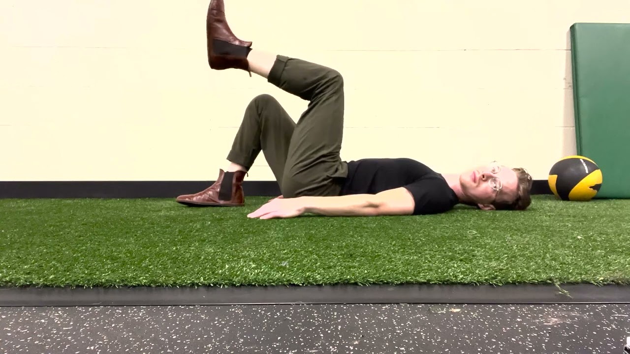 Glute Bridge Progressions w hip warm up - YouTube