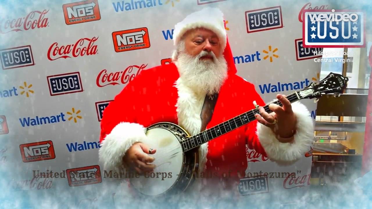 Santa performs Armed Forces Medley on Banjo - YouTube