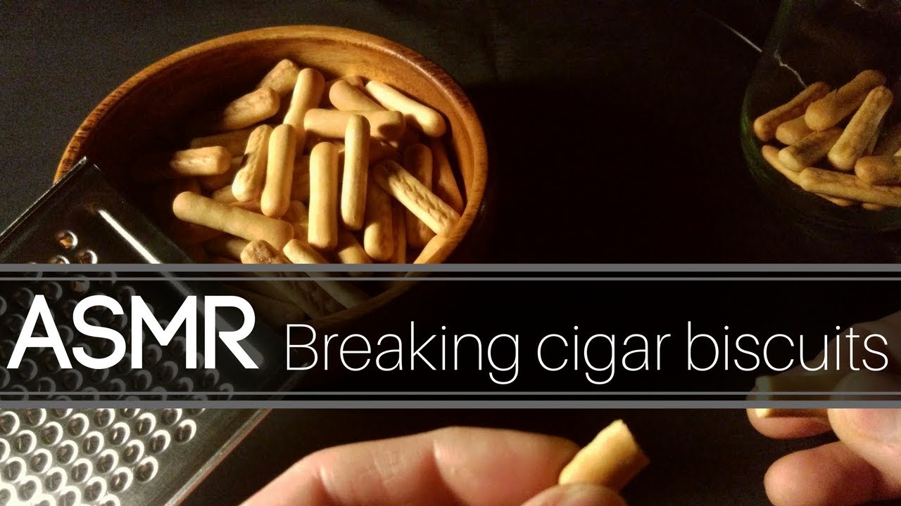 [ASMR]シガービスケットを割ってすりおろす/声なし[Breaking , grating cigar biscuits/no ...