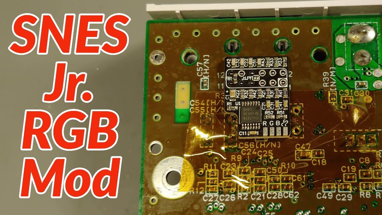 SNES Jr.: Replacing capacitors and installing an RGB Mod - YouTube