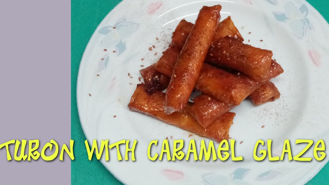 TURON WITH CARAMEL GLAZE I MANG TOOT'S INSPIRED I Yummy Dessert/Merienda I Ciniro & Gibz - YouTube