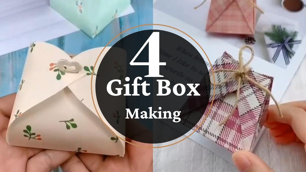 gift box making / DIY small paper Gift Box - YouTube