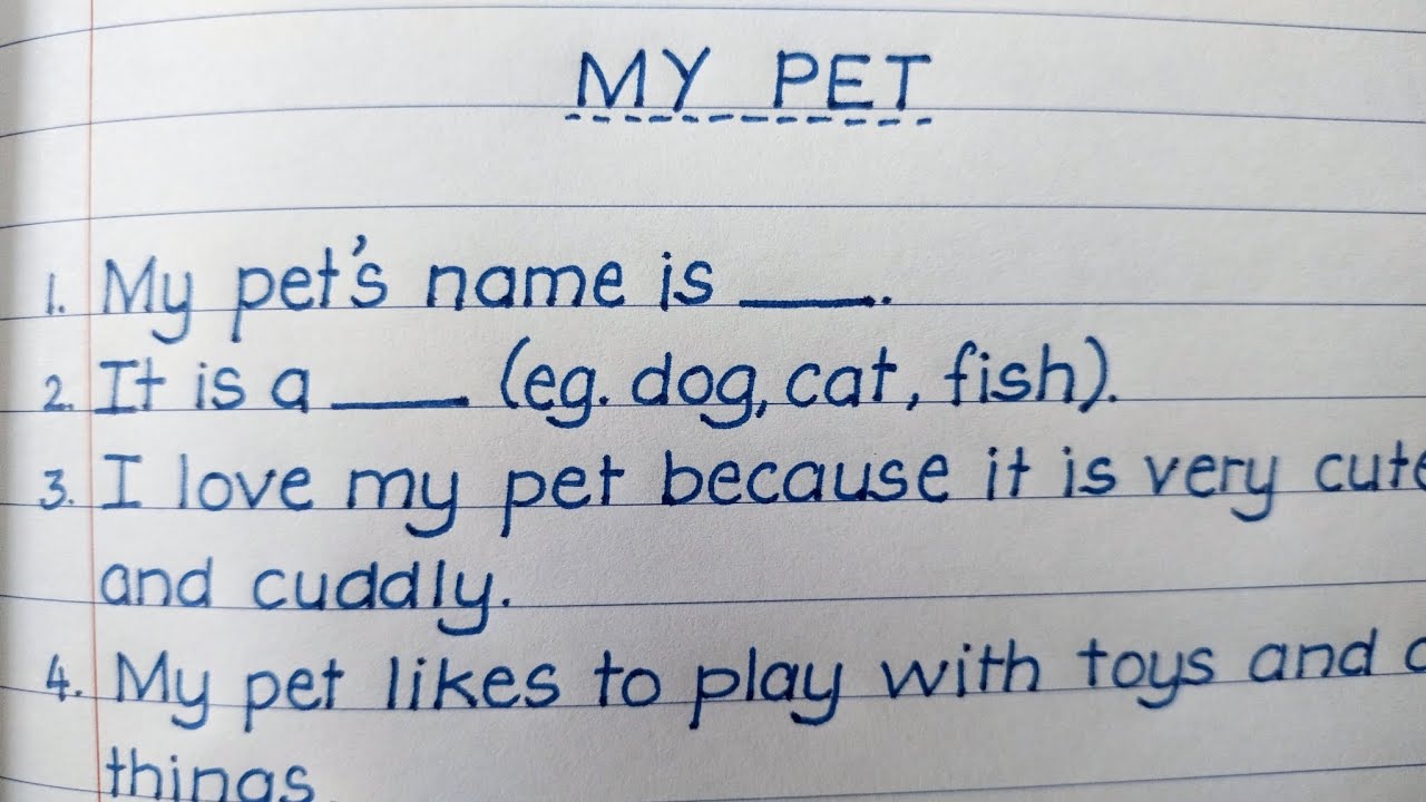 Essay on My Pet | 10 lines on My Pet - YouTube