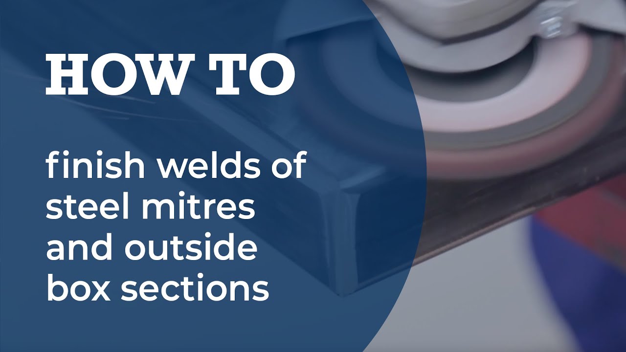Finishing welds of steel mitres and outside box sections - YouTube