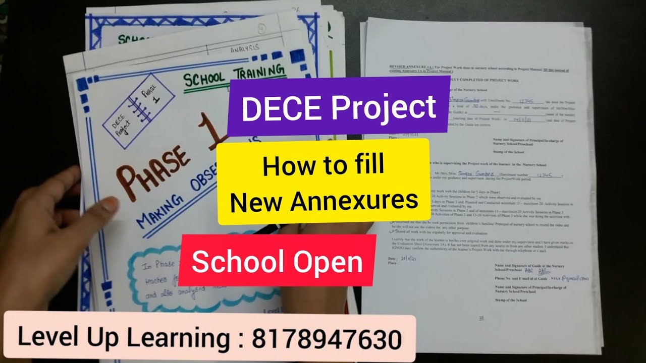 DECE Project Revised Annexures |NTT | Level Up Learning - YouTube