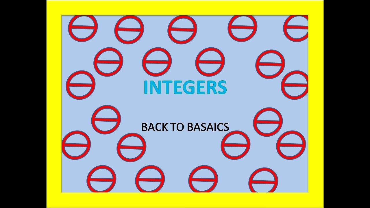 MATHEMATICS VIDEO ON - INTEGERS - YouTube