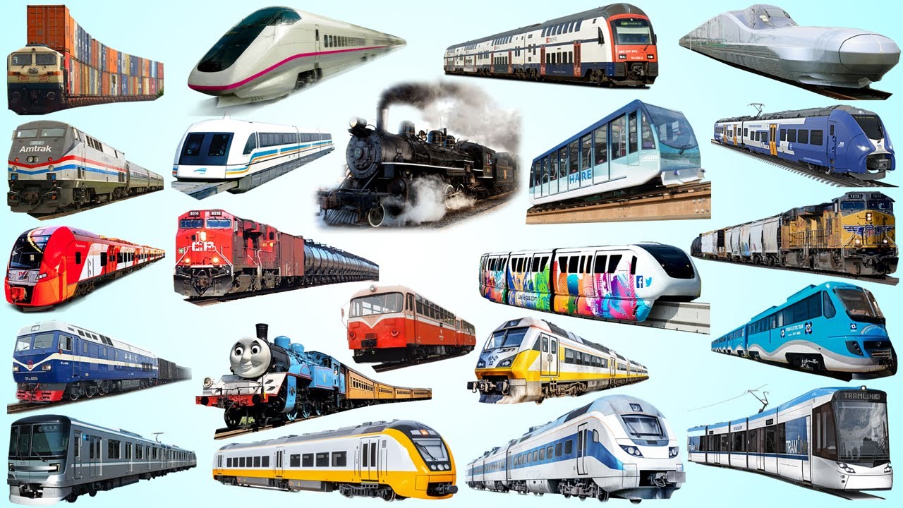 TRAIN and Railway Vehicles | Learn Railway Transport in English ...