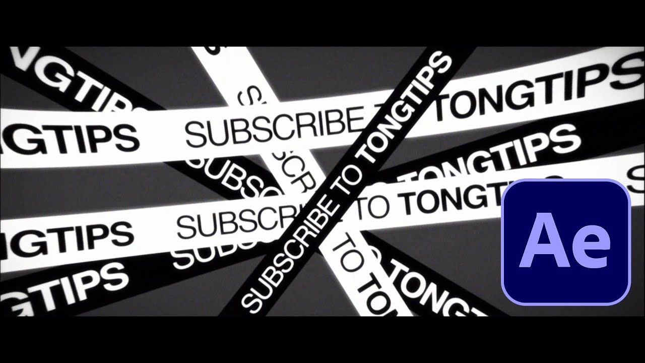 Kinetic Typography - Crawl Text on a "Ribbon" in After Effects. - YouTube