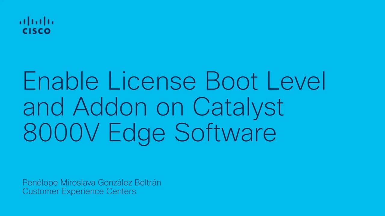 How to Enable License Boot Level and Addon on Catalyst 8000V Edge Software - YouTube