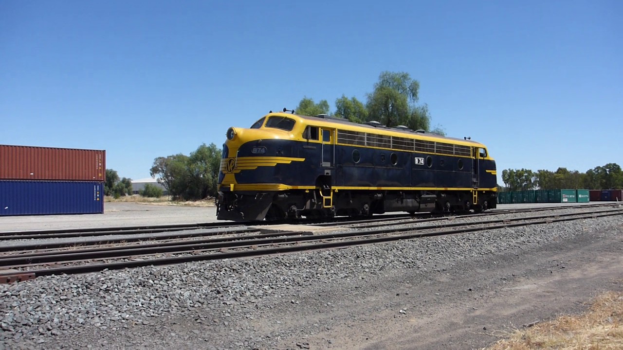 B class diesel locomotive B 74 runs around the heritage train at ...