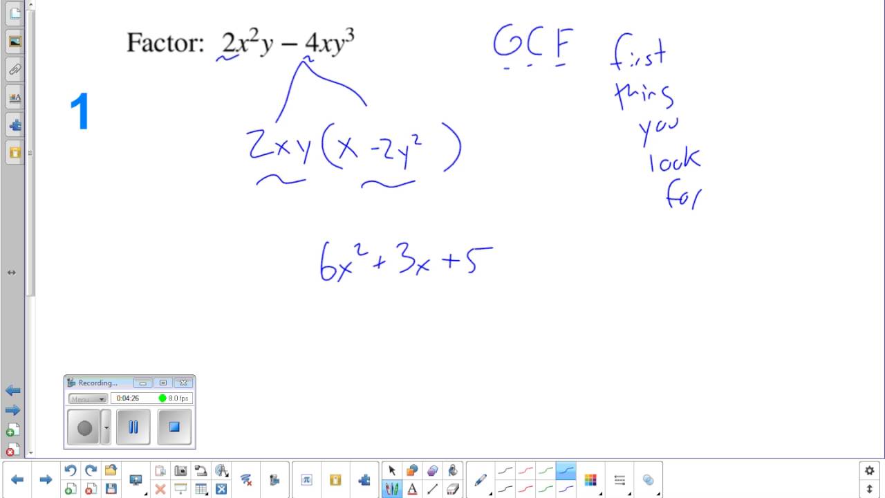 Basic Factoring Review A2CC - YouTube