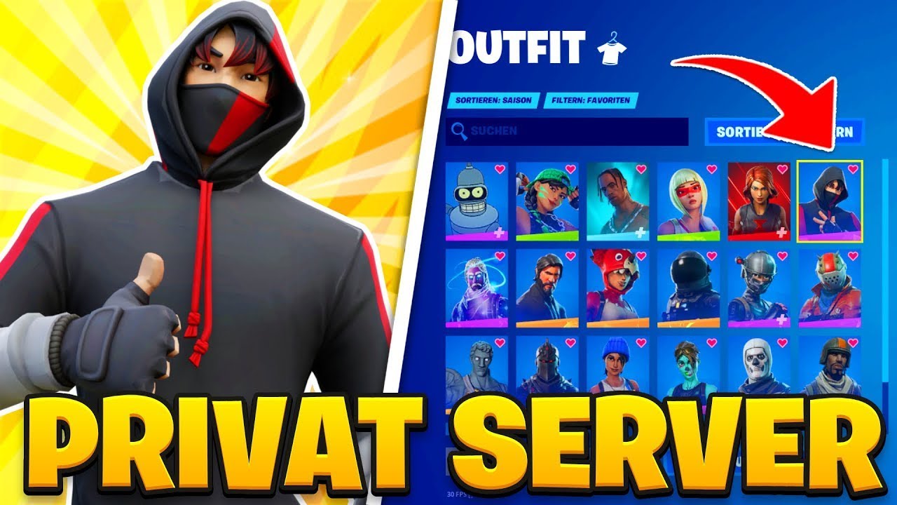 So bekommst du JEDEN OG SKIN GRATIS in Fortnite! 😱 EZFN PRIVATE SERVER ...