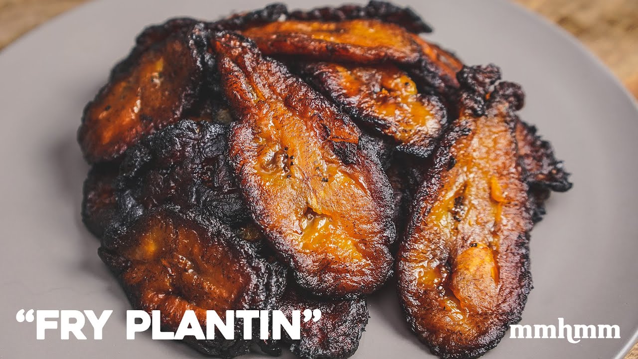 How To Make Trini "Fry Plantin" - Fried Plantains - YouTube