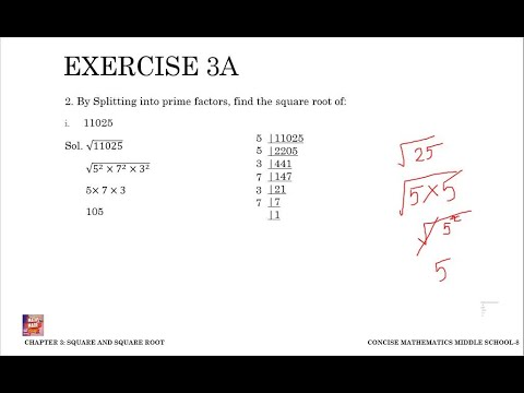 FIND THE SQUARE ROOT Of A NUMBER USING PRIME FACTOR || MATHEMATICS ...