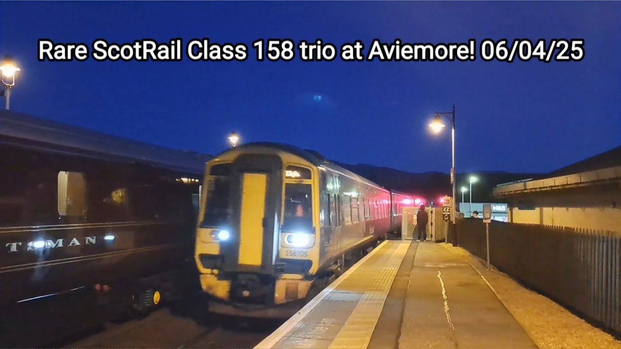 A rare Class 158 Express sprinter trio! - YouTube