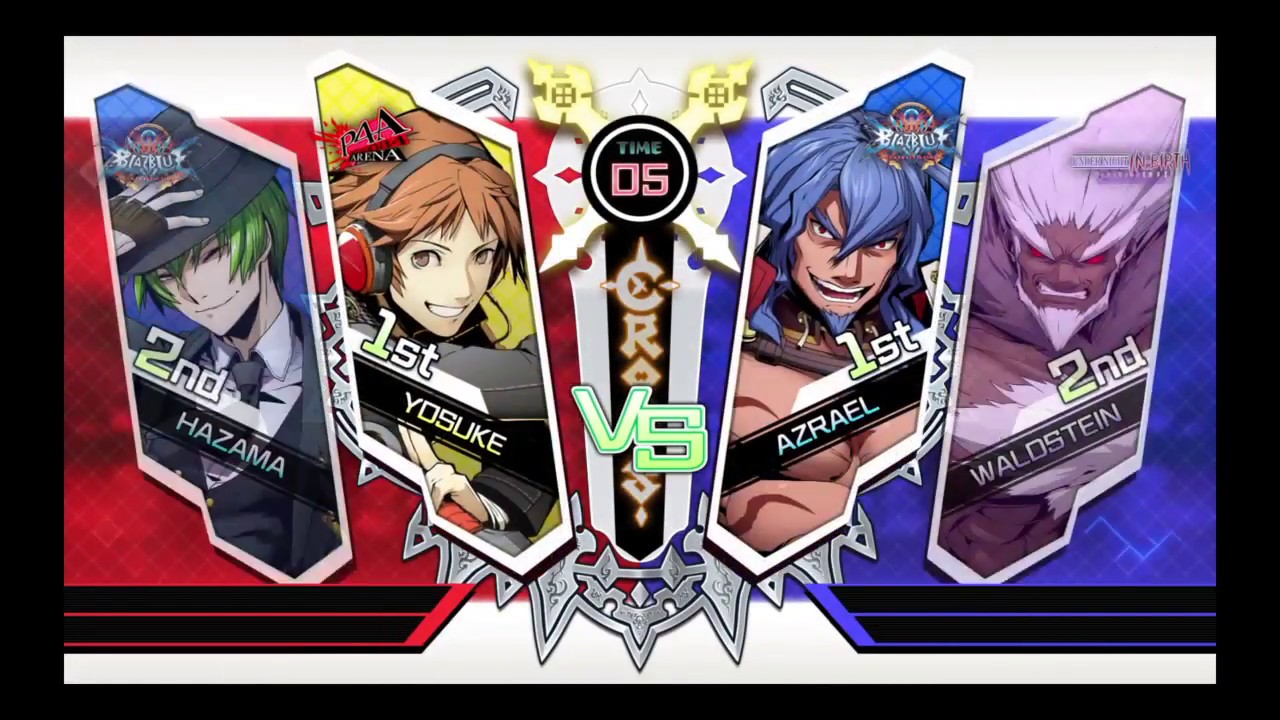 BLAZBLUE CROSS TAG BATTLE Trial Version Hazama and Yosuke Hanamura vs ...