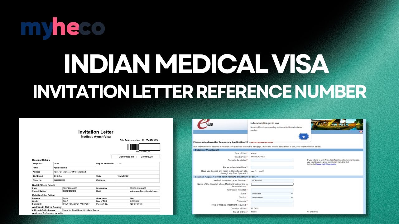 [2025 NEW] Indian Medical Visa Invitation Letter - Reference number for Indian Visa Application ...