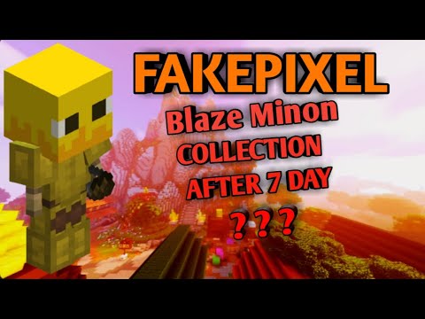 Check Blaze minion collection after 7Days in fakepixel skyblock # ...