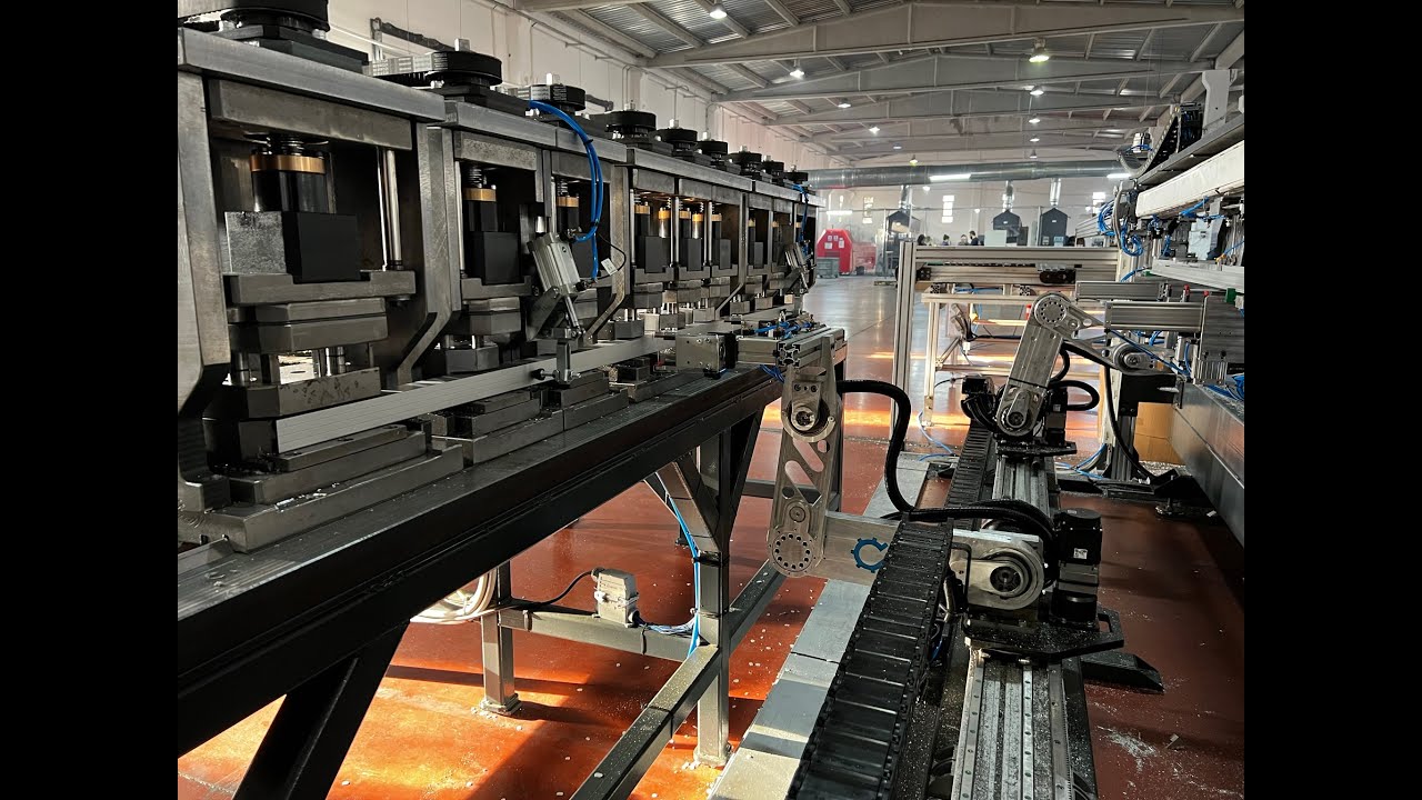 Automatic PV Panel (Solar Panel) Aluminium Frame Production Line - YouTube