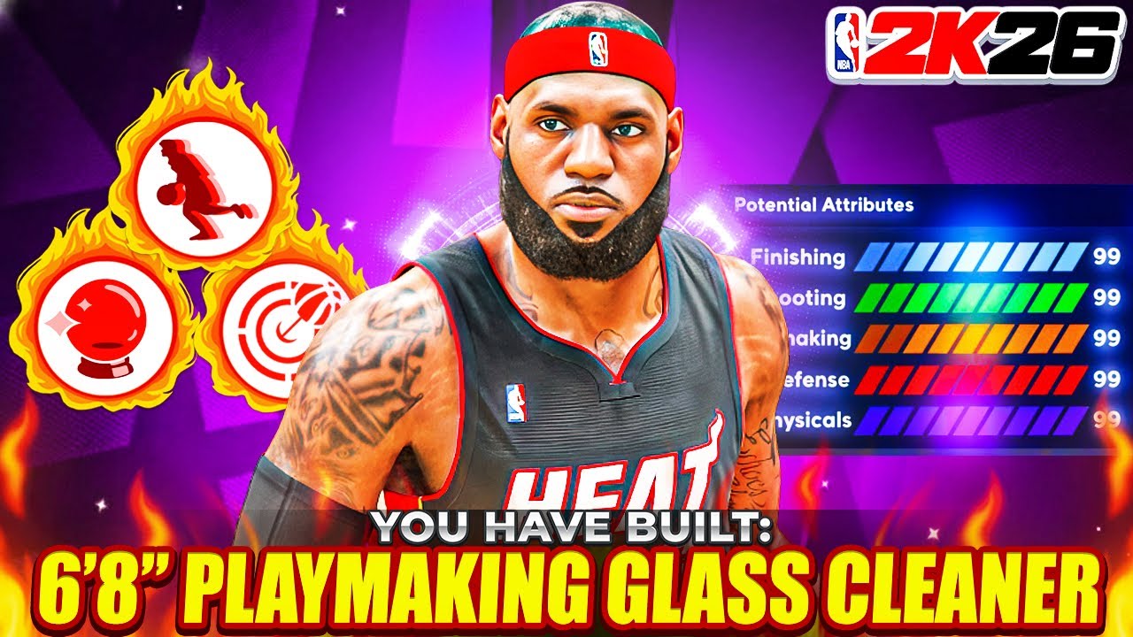 *NEW* RARE 6’8 “PLAYMAKING GLASS CLEANER” BUILD In NBA 2K26…. - YouTube