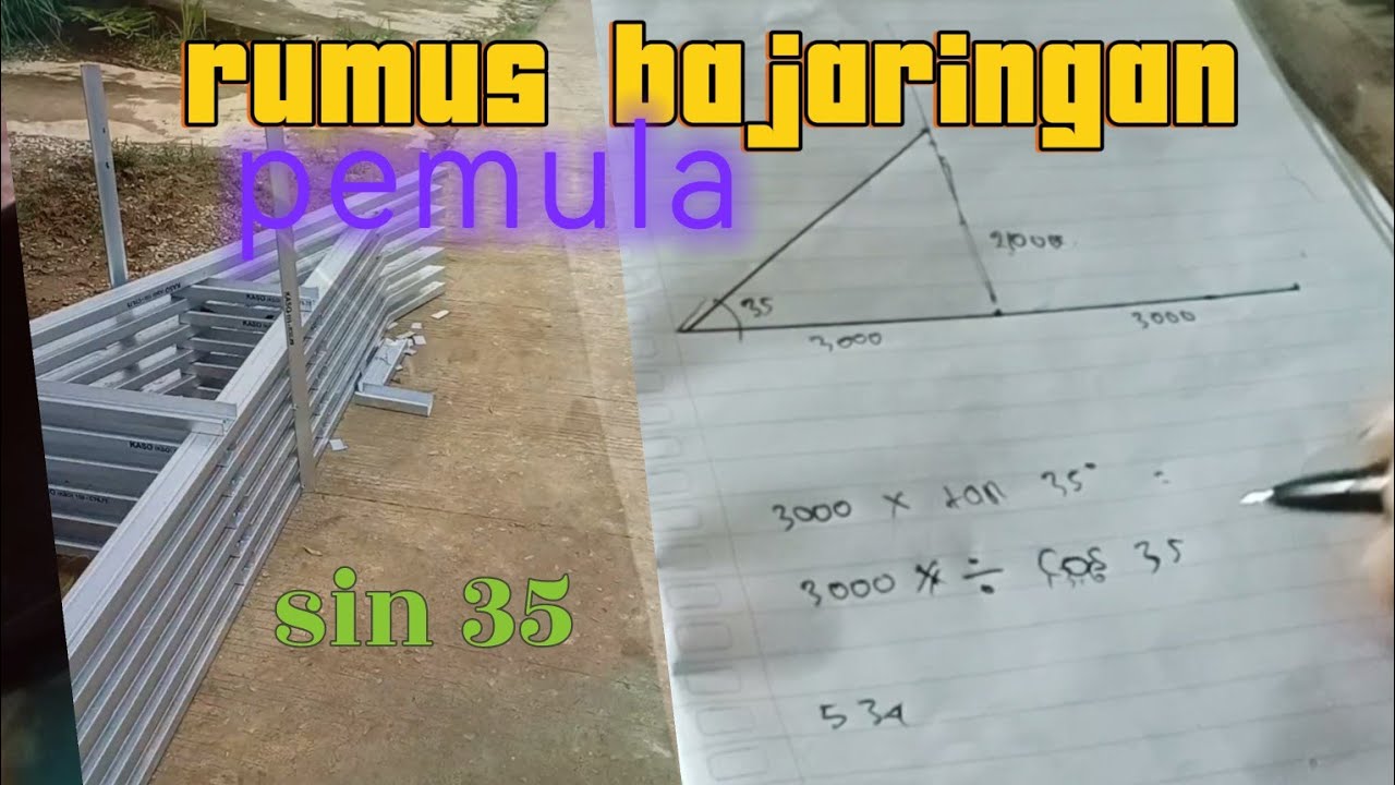 cara menghitung jurei dan tinggi kuda kuda bajaringan - YouTube