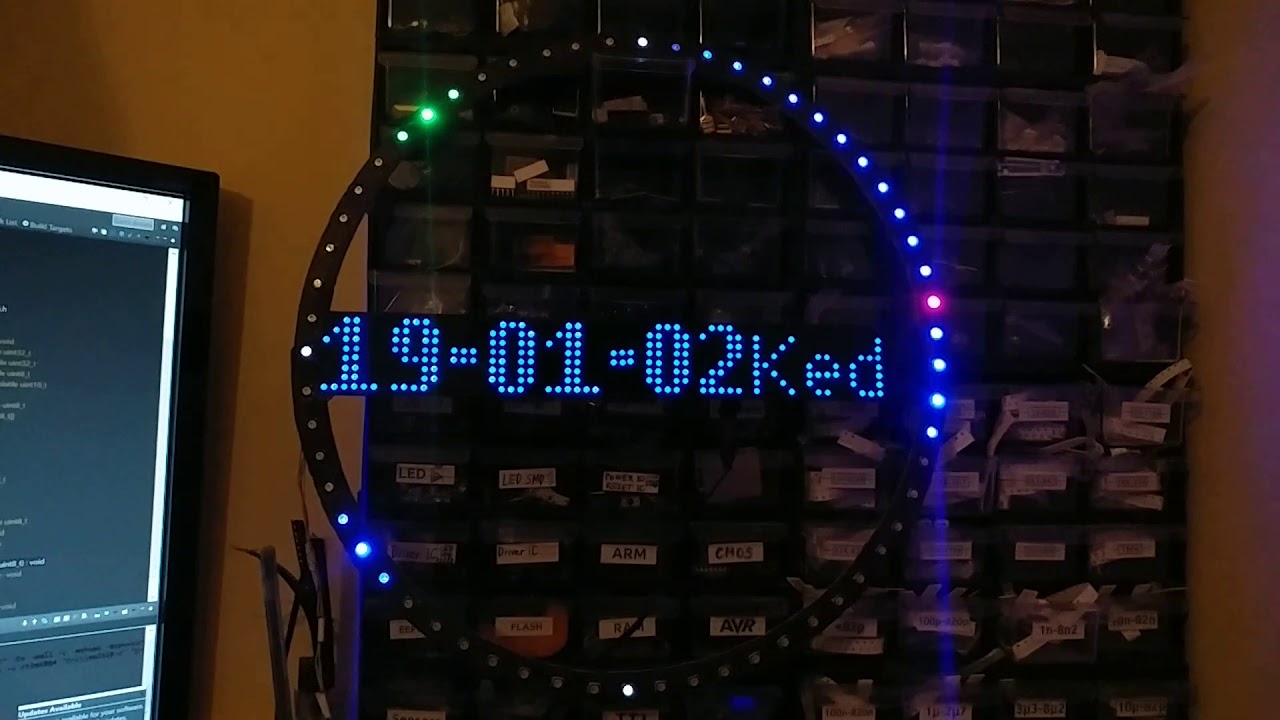Neopixel led matrix clock - YouTube