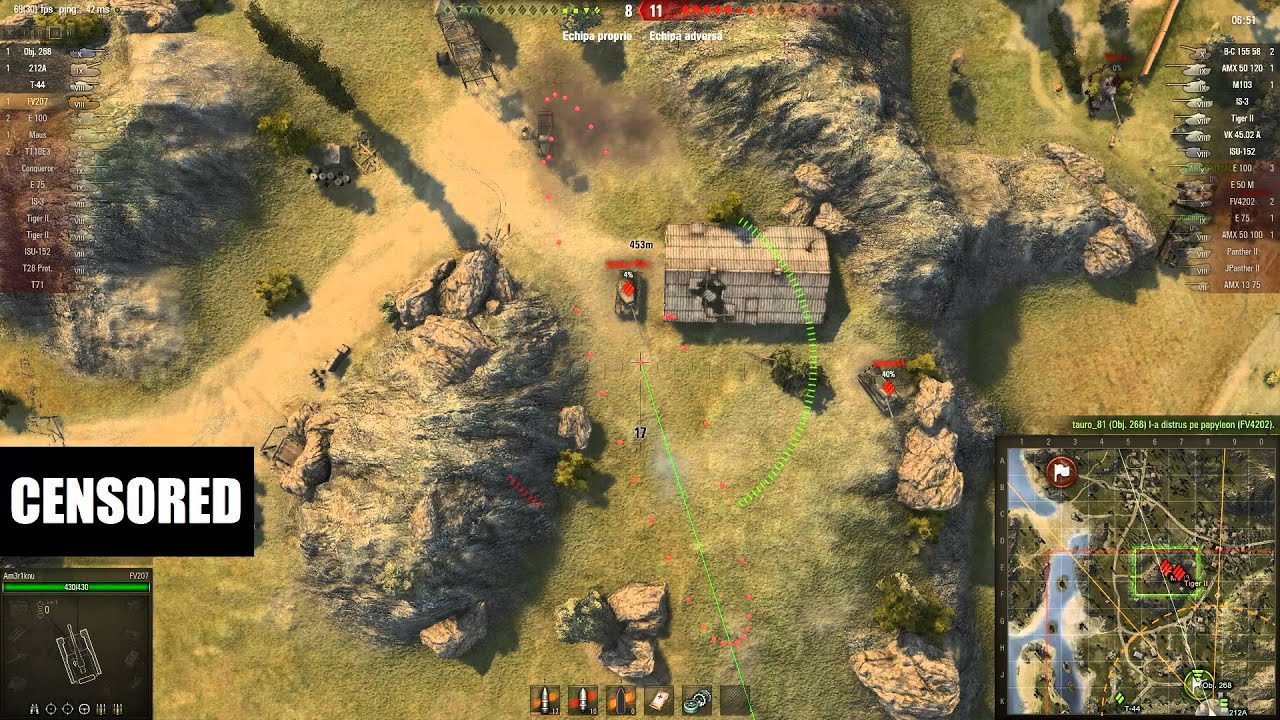 WoT 8.9 - FV207 - 3 kills - 5367 damage - Ace tanker, Allied - Mines ...