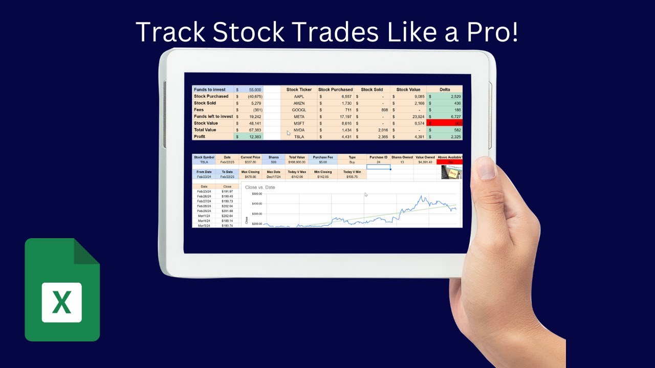 track your stock trades like a pro google sheets trading journal - YouTube