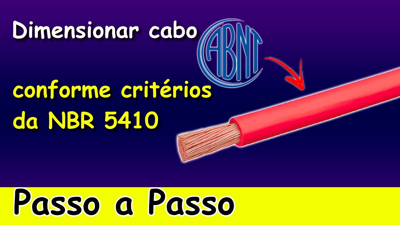 Como DIMENSIONAR CABO conforme a NBR 5410 (Passo a Passo) - YouTube
